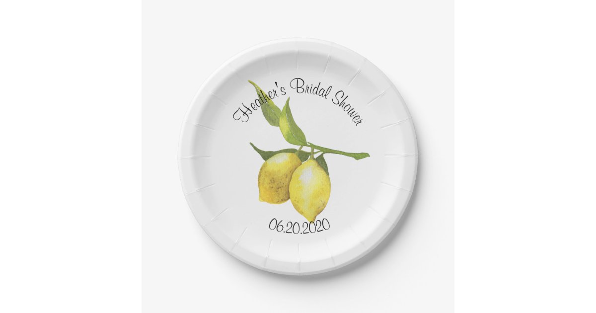 Lemon Paper Plates | Zazzle