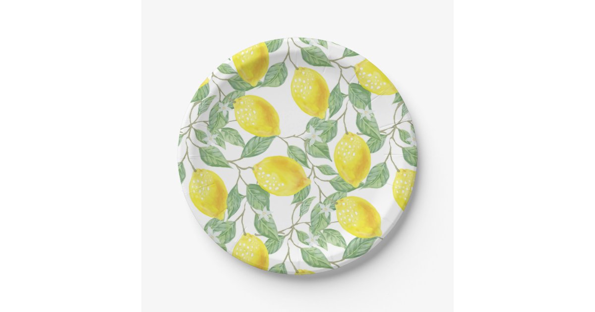 Lemon Paper Plates | Zazzle