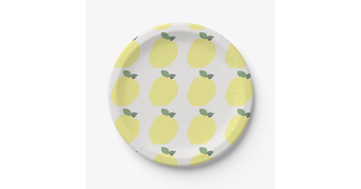 Lemon Paper Plates | Zazzle