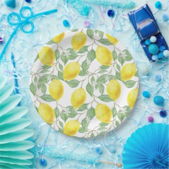Lemon Paper Plates | Zazzle