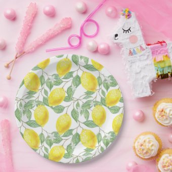 Lemon Paper Plates | Zazzle
