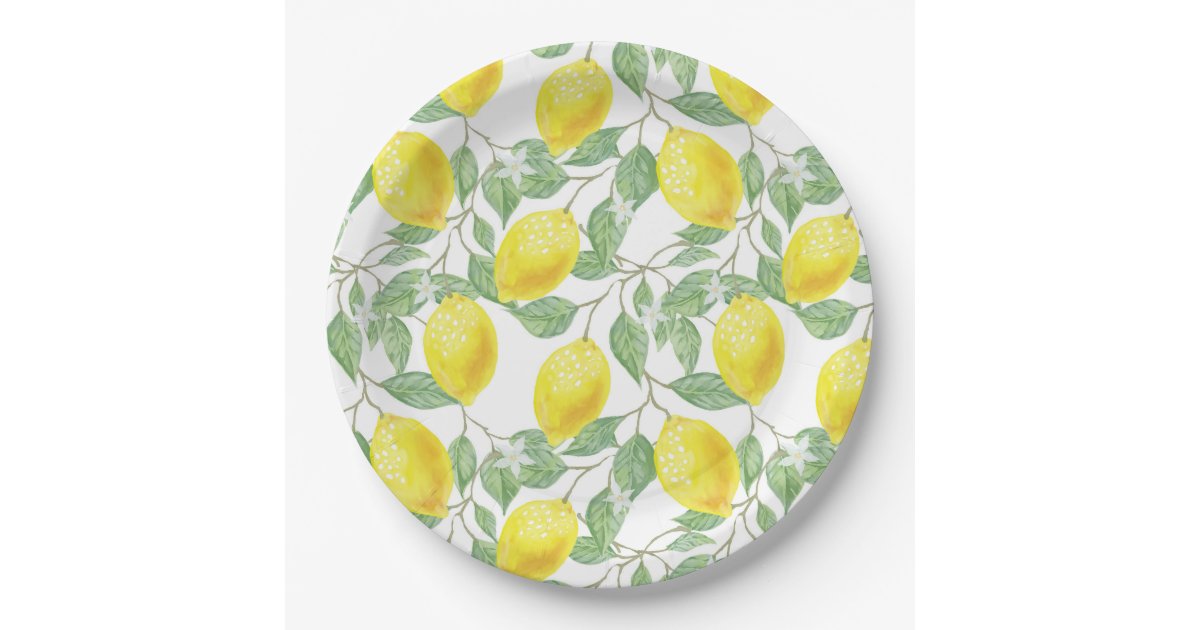 Lemon Paper Plates | Zazzle