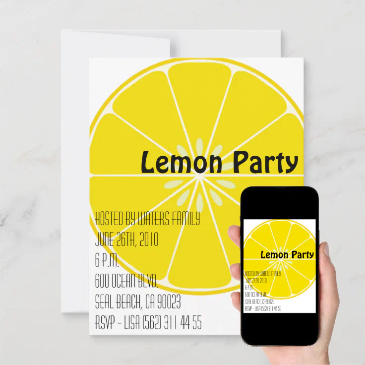 Lemon Party Invitation | Zazzle