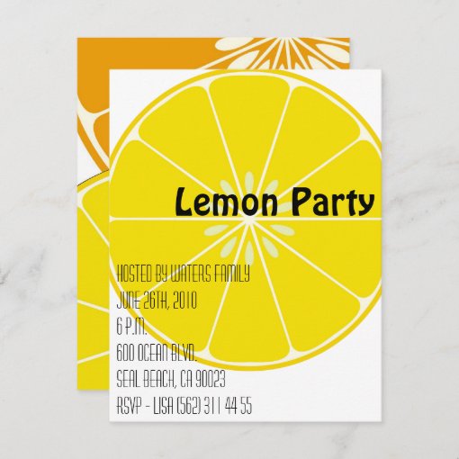 Lemon Party Invitation | Zazzle