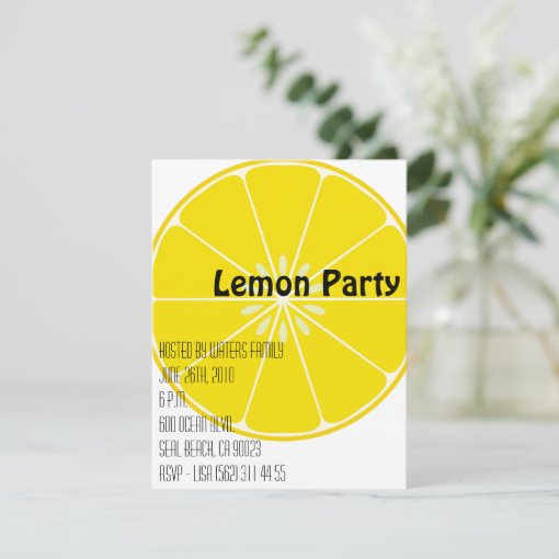 Lemon Party Invitation | Zazzle