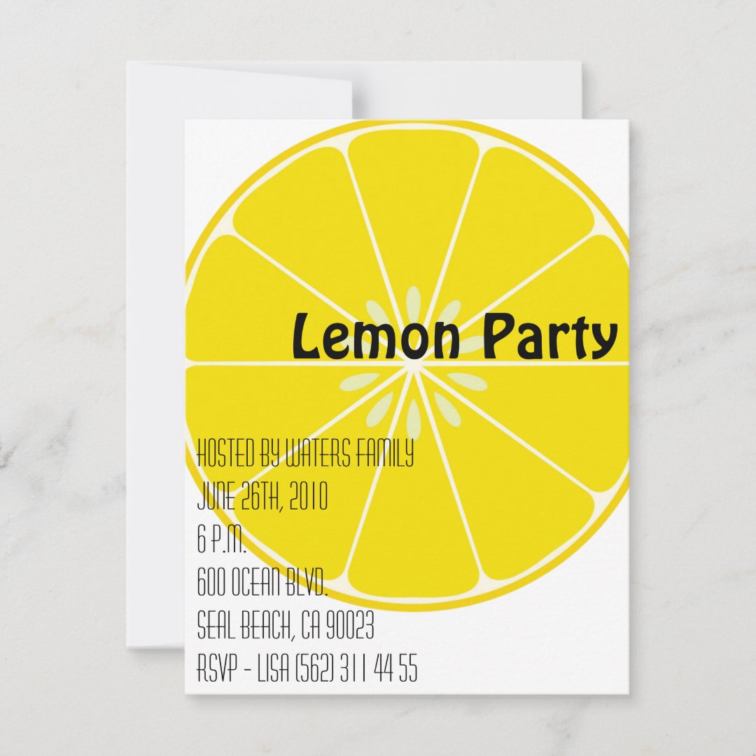 Lemon Party Invitation | Zazzle