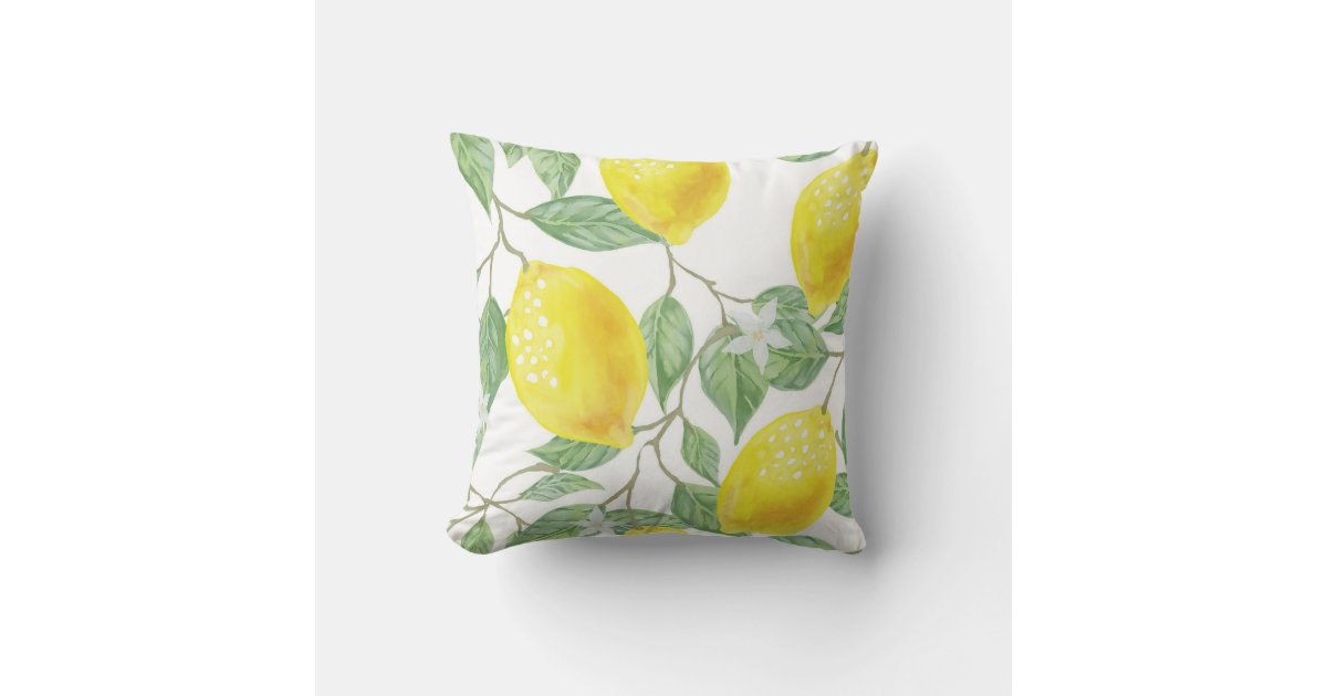 lemon pattern cushion | Zazzle