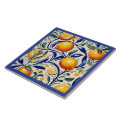 Lemon pattern Mediterranean Italian Citrus Fruit Ceramic Tile | Zazzle