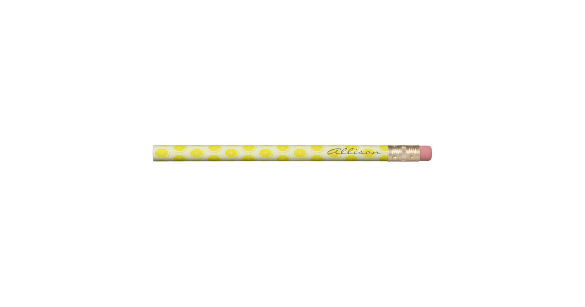 Lemon Pattern Pencil | Zazzle