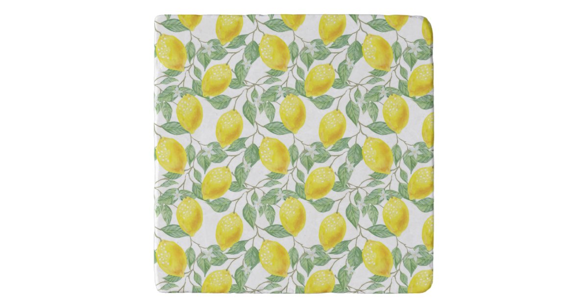 Lemon Pattern Trivet | Zazzle