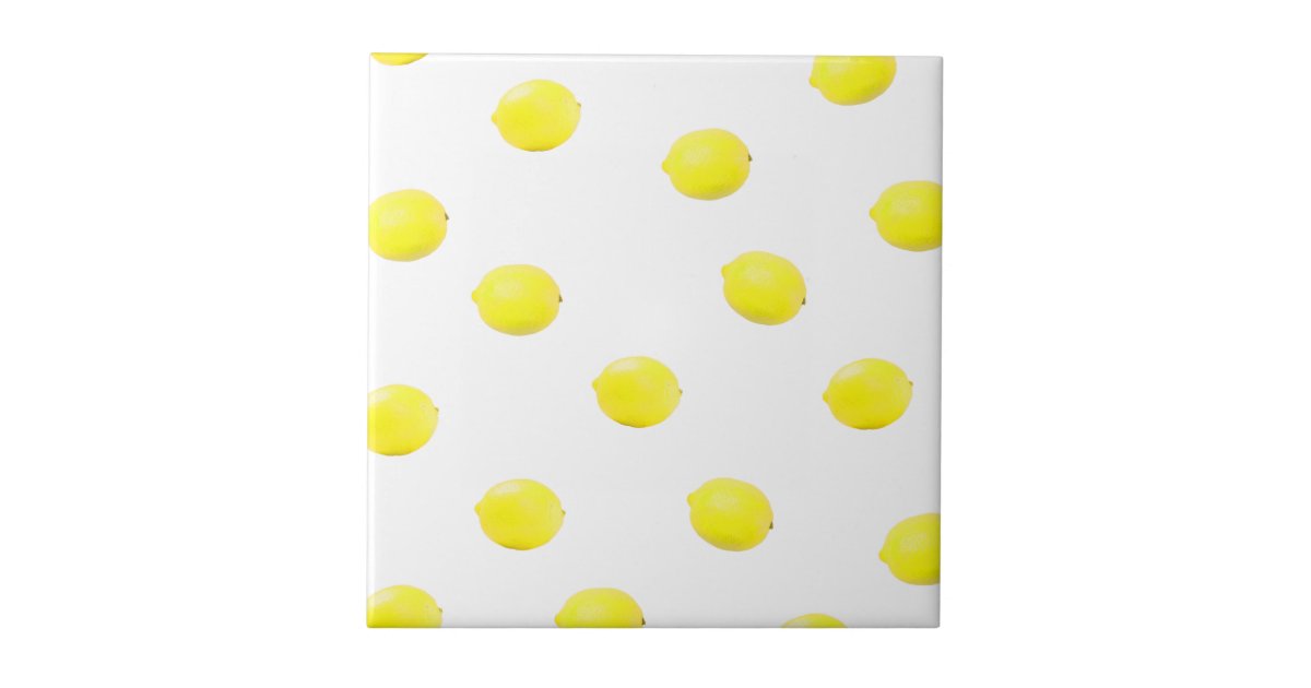 lemon pattern version 2 ceramic tile | Zazzle.com