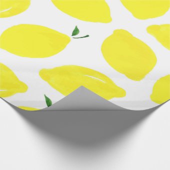 Lemon Pattern Wrapping Paper | Zazzle