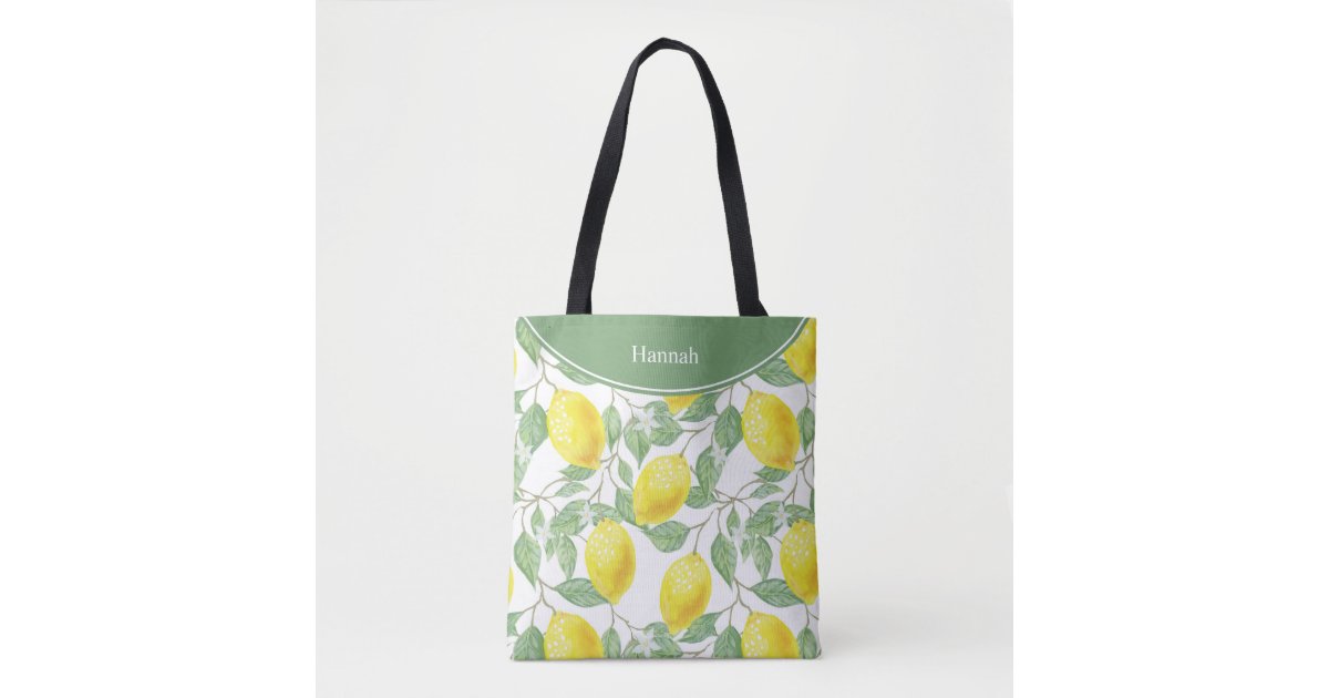 Lemon Personalized Tote Bag | Zazzle