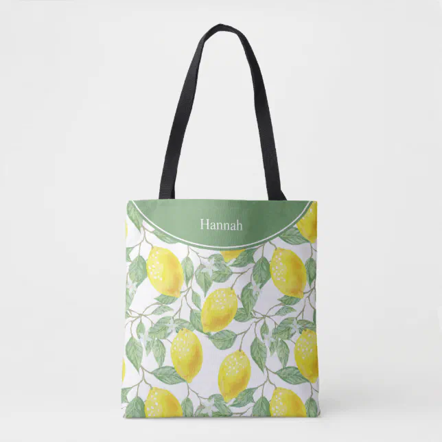 Lemon Personalized Tote Bag | Zazzle