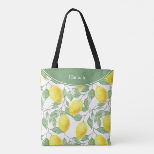 Lemon Personalized Tote Bag | Zazzle