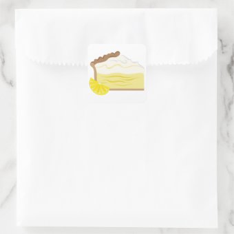 Lemon Pie Square Sticker | Zazzle