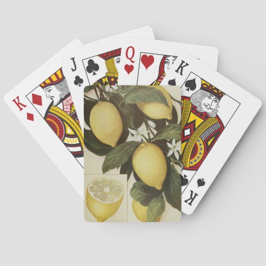 Lemon playing cards | Zazzle.com