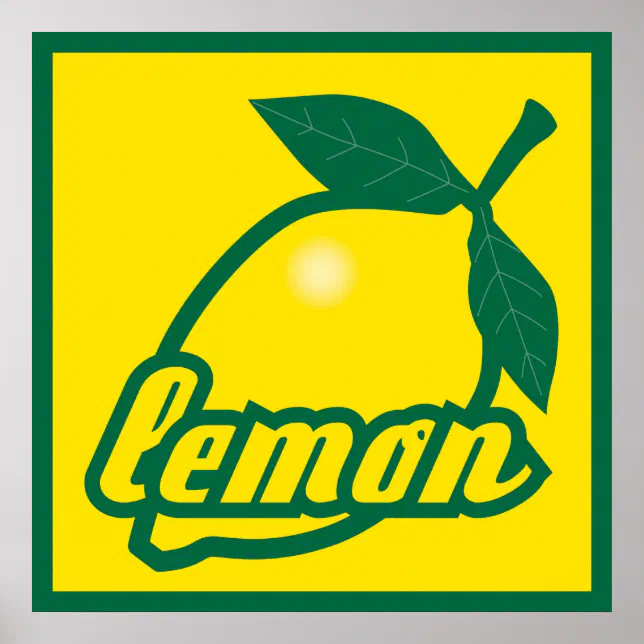 lemon poster | Zazzle
