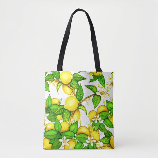 Lemon Print Handbag on white | Zazzle.com
