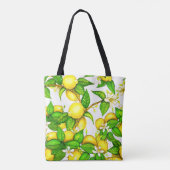 Lemon Print Handbag on white | Zazzle