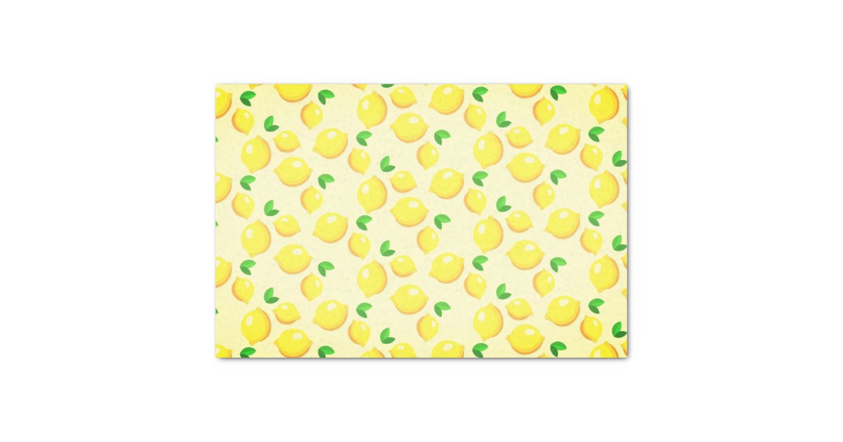 Lemon Print Tissue Paper | Zazzle