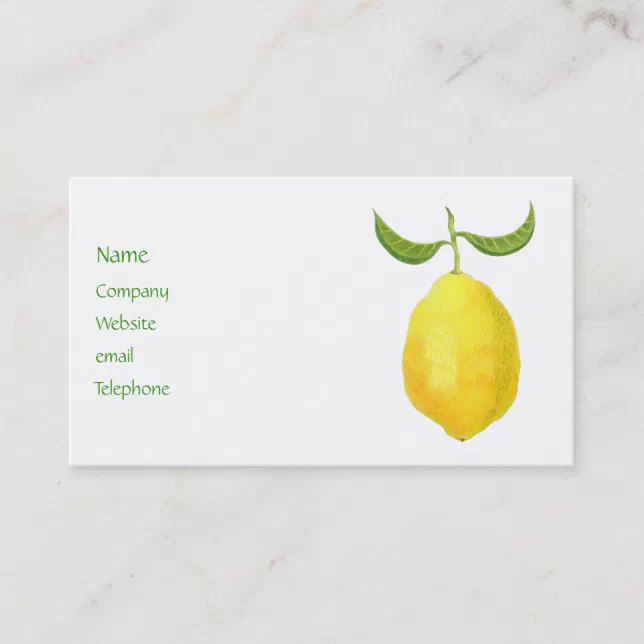 Lemon Profile Card | Zazzle