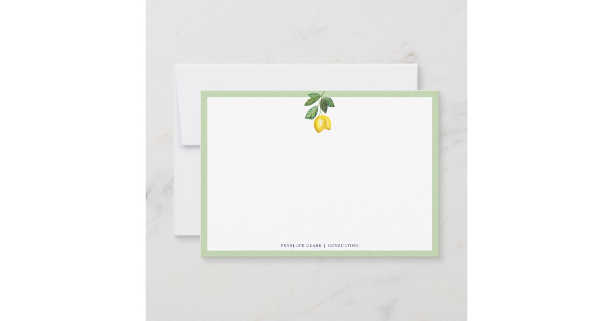 Lemon Season | Lemon Tree Note Card | Zazzle