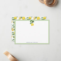 Lemon Season | Lemon Tree Note Card | Zazzle