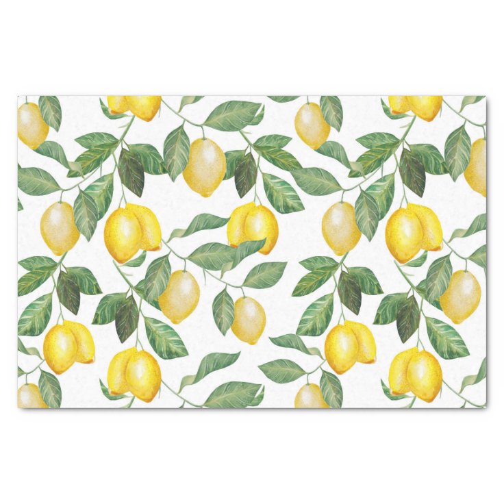 Lemon Season | Patterned Tissue Paper | Zazzle