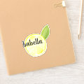 Lemon Slice and Name Vinyl Cut Fruit Sticker | Zazzle