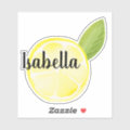Lemon Slice and Name Vinyl Cut Fruit Sticker | Zazzle