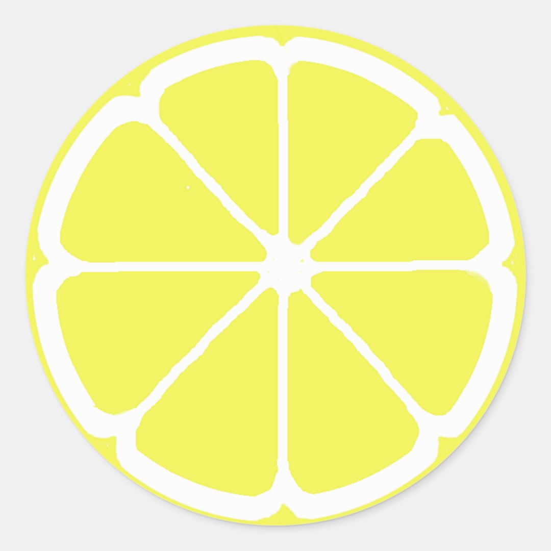 LEMON SLICE by SHARON SHARPE Classic Round Sticker | Zazzle
