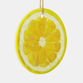 Lemon Slice Geometric Design Fruit Ceramic Ornament | Zazzle
