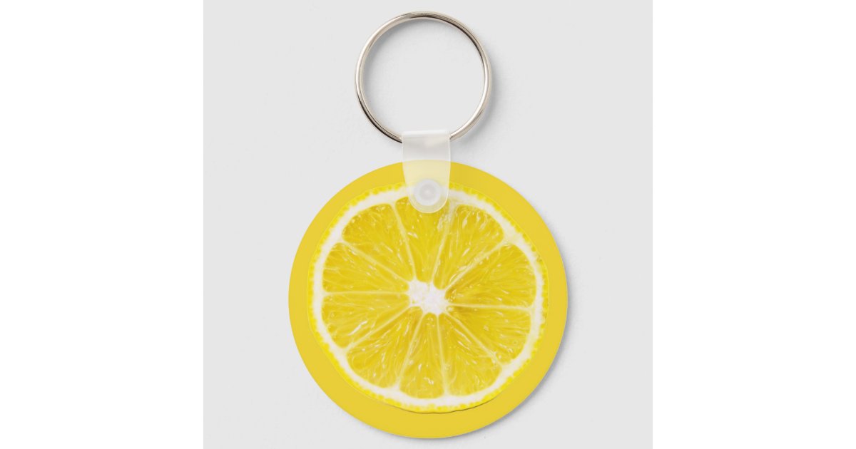 lemon slice keychain | Zazzle