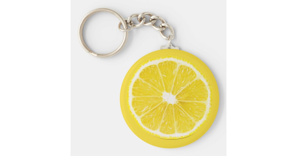 lemon slice keychain | Zazzle