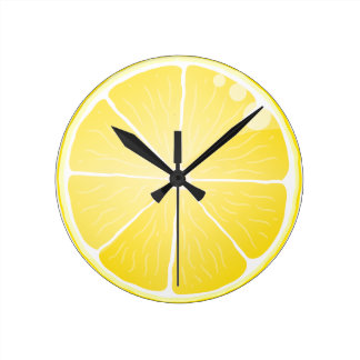 Lemon Wall Clocks | Zazzle