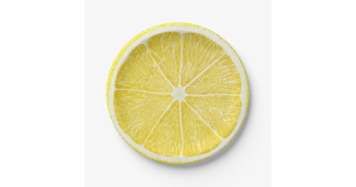Lemon Slice Summer Party Paper Plates | Zazzle