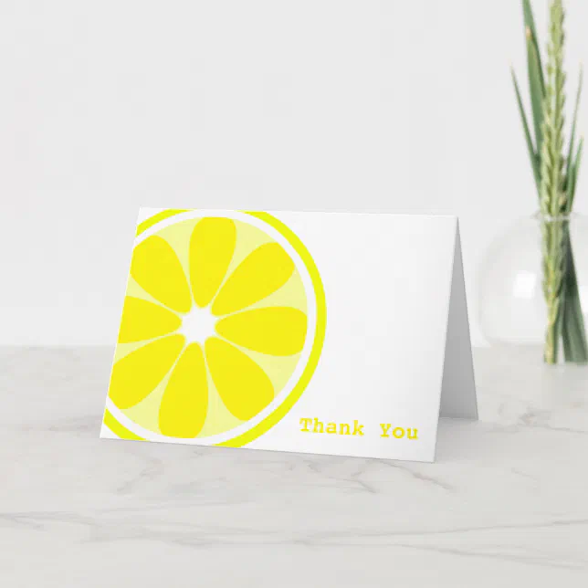 Lemon Slice Thank You Card | Zazzle