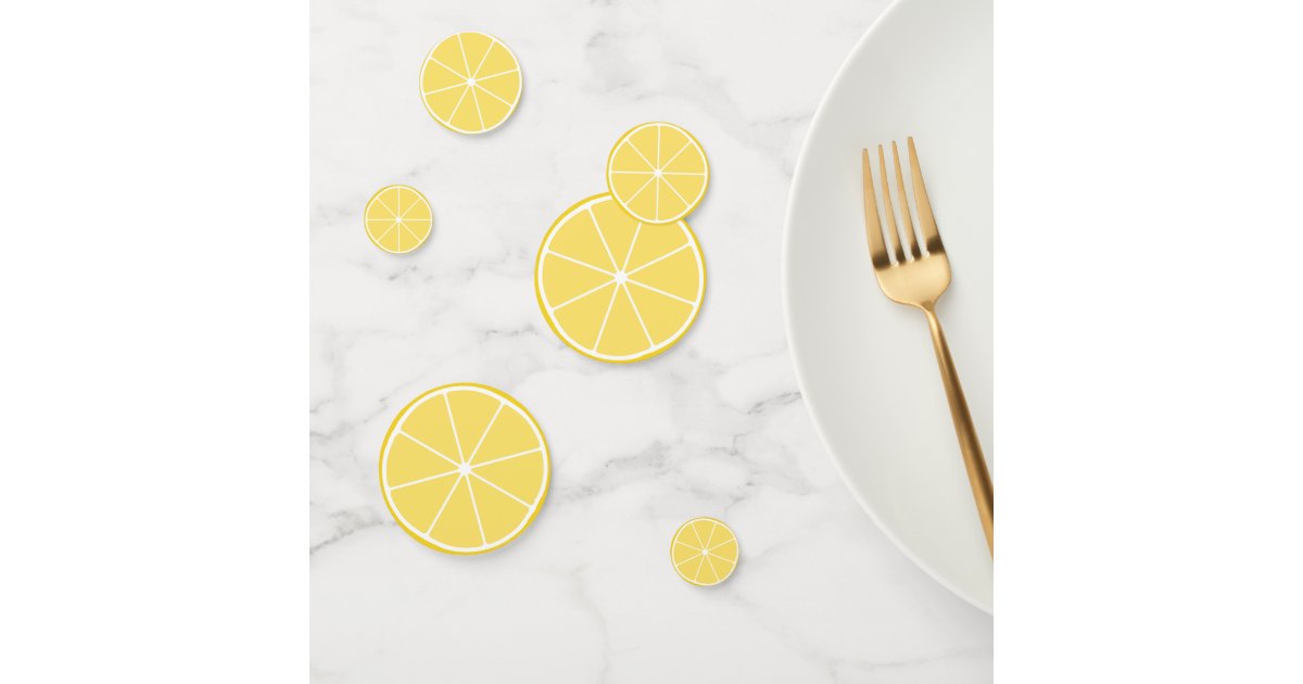 Lemon slices | lemonade party confetti | Zazzle
