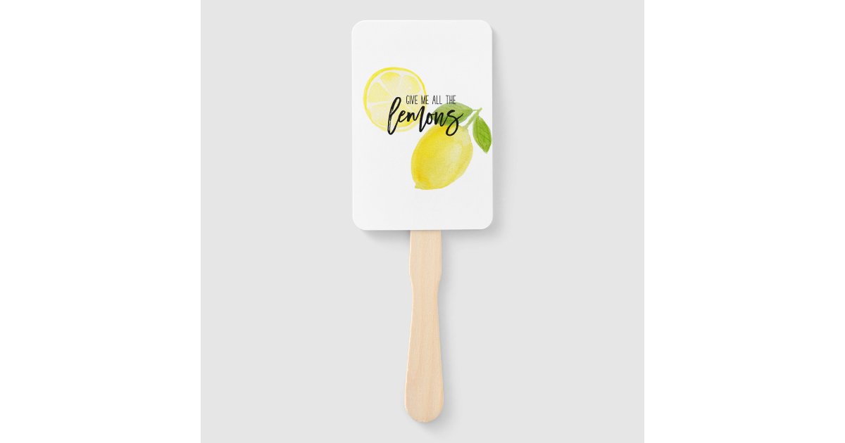 LEMON Summer Fun Hand Fan | Zazzle