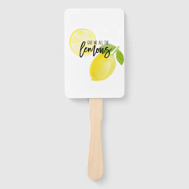LEMON Summer Fun Hand Fan | Zazzle