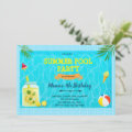 Lemon summer pool party invitation | Zazzle