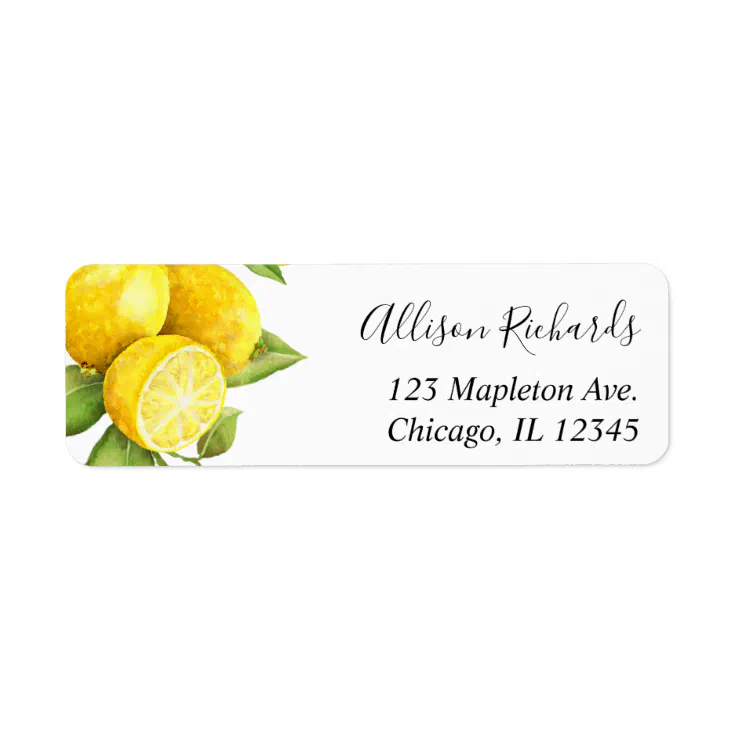 Lemon sweet lemons green yellow label | Zazzle