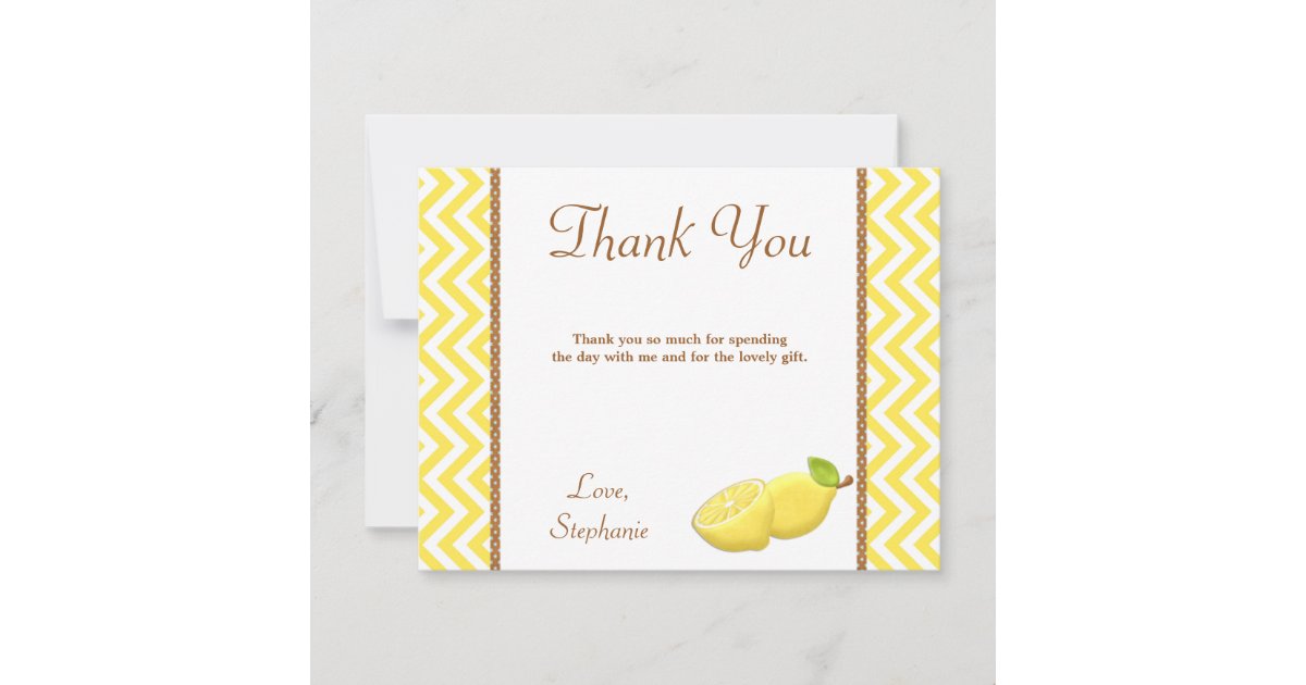 Lemon Thank You Card | Zazzle.com