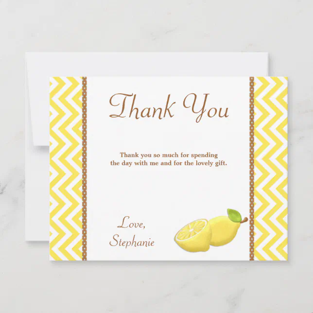 Lemon Thank You Card | Zazzle