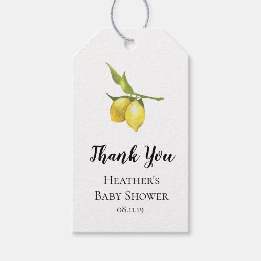 Lemon Thank You Tag | Zazzle