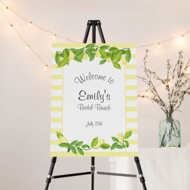 Lemon Theme Bridal Shower Welcome Sign | Zazzle