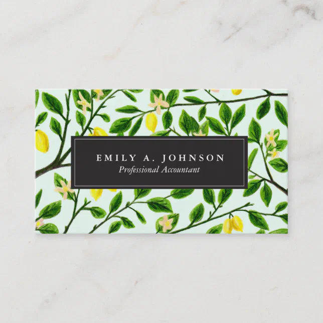 Lemon Tree Print Business Cards | Zazzle