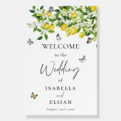 Lemon Wedding Welcome Sign | Zazzle