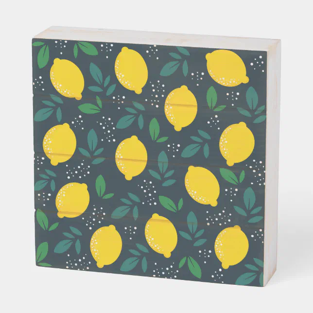 Lemon Wooden Box Sign | Zazzle